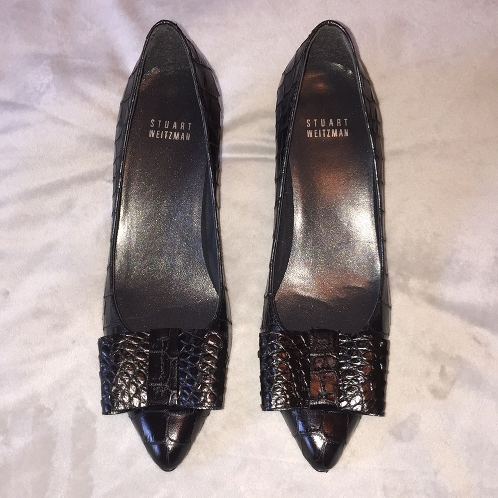 Stuart Weitzman Snakeskin Pump - Gem